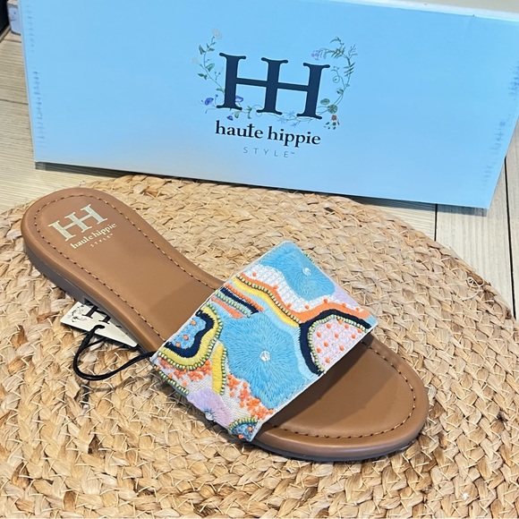 Haute Hippie | Shoes | Nwt Haute Hippie Beaded Embroidered Retro Slip ...